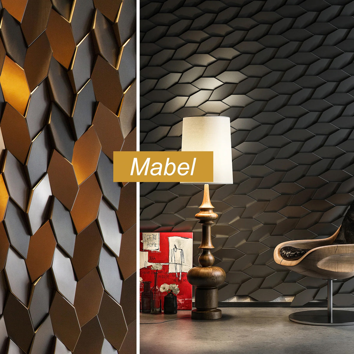 3D Cladding System, 3D wall panels, Mabel Design Wall Tiles, DIY Wall ...